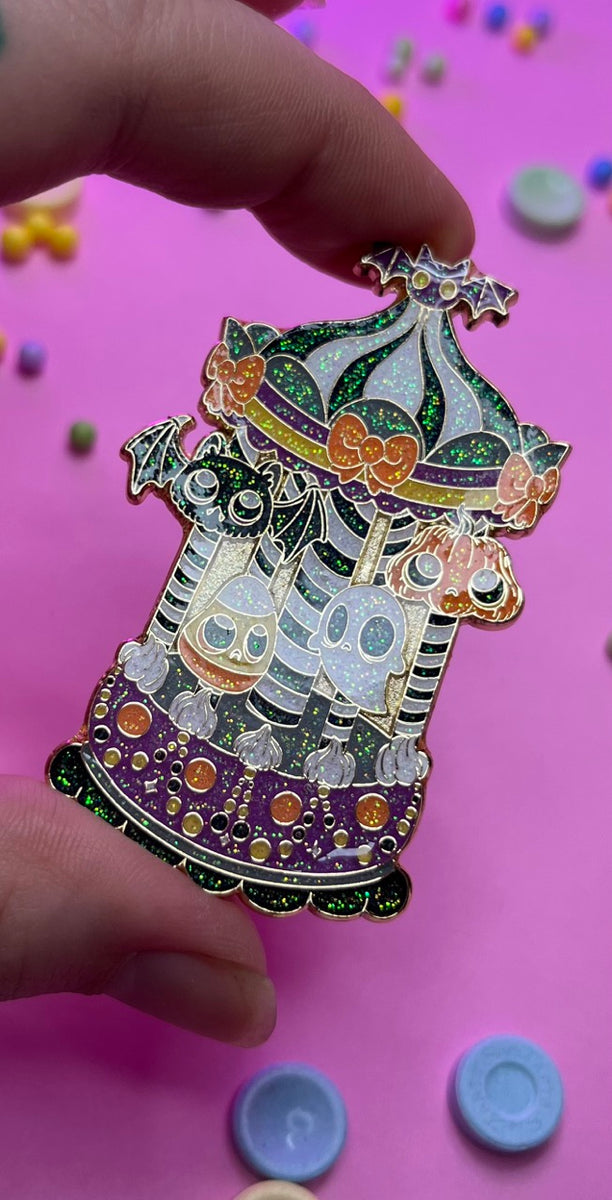 Carousel Enamel Pin – Carys Cuttlefish